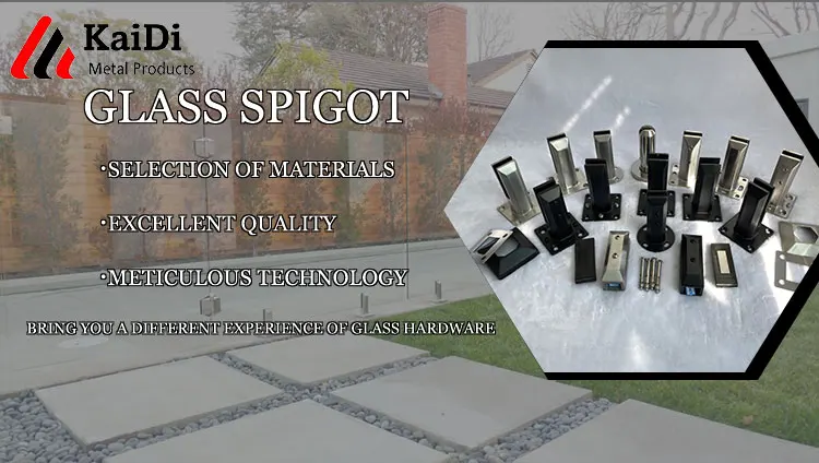 Balcony Railing Side Mount Glass Spigot Black Stainless Steel 2205