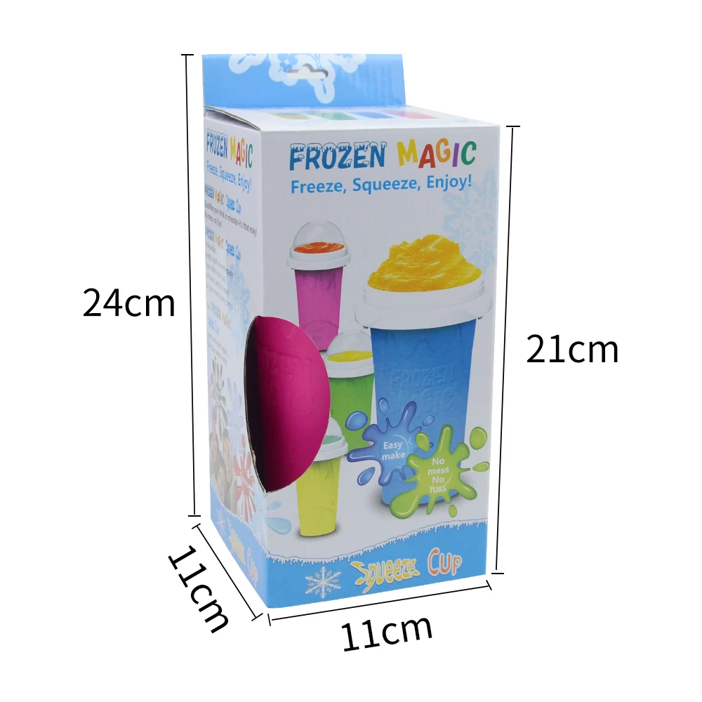 New Food Grade Silicone Ice Cup Frozen Magic Slushy Cup Diy Smoothie ...