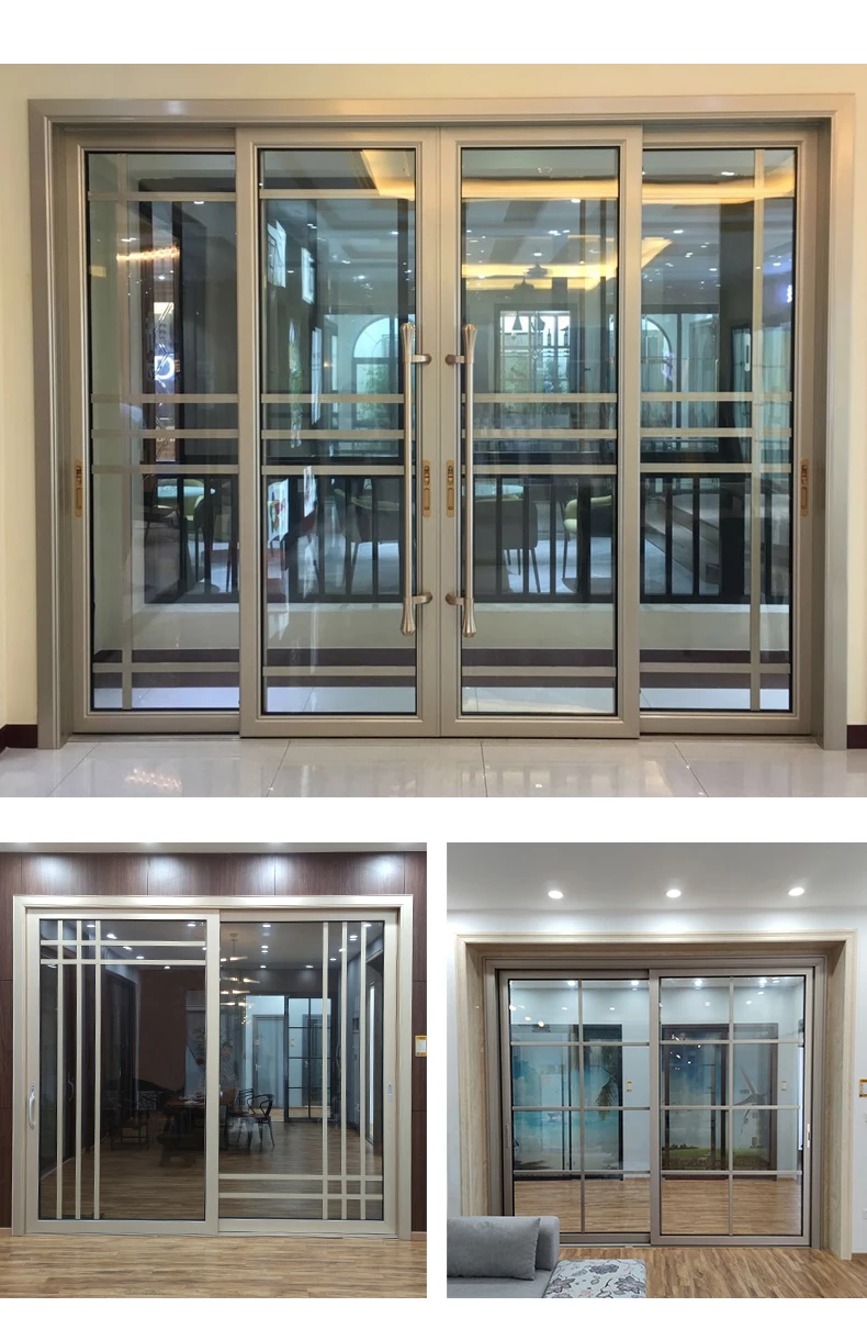 Modern Design Manual Opening Aluminum Alloy Sliding Door Frameless ...