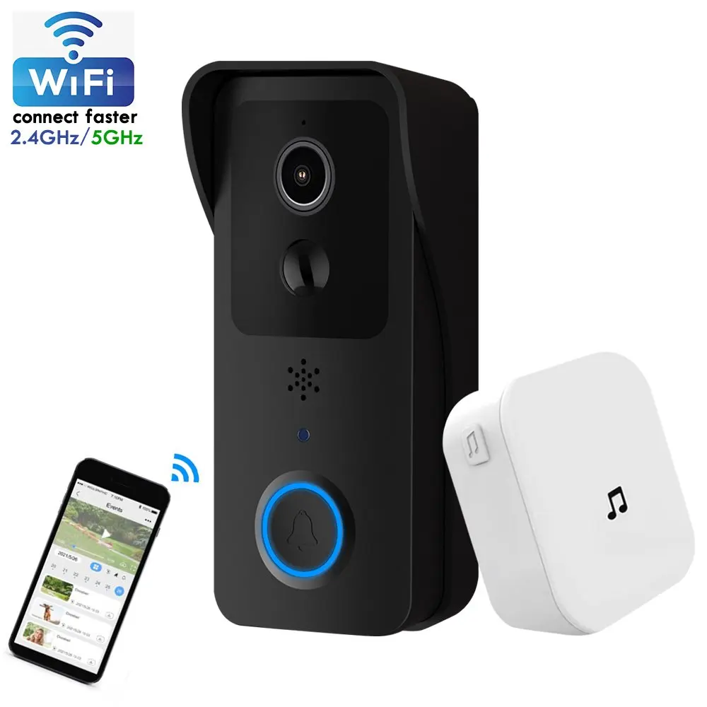 T32 Tuya Video Doorbell Waterproof Camera Supports 2.4g Hz/5g Hz Dual ...