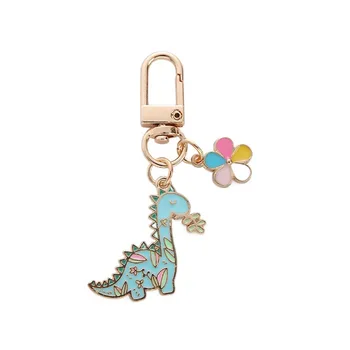 Metal Cute Cartoon Key Chain Pendant Creative Couple Flower Keyring ...