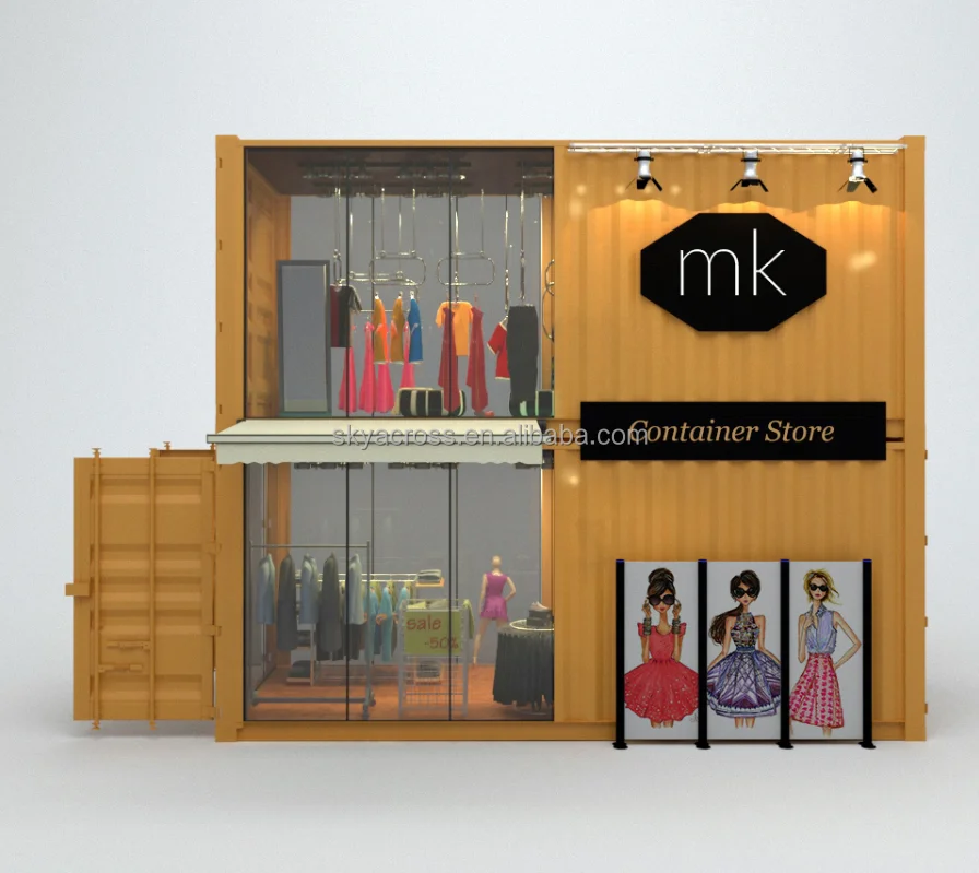 20FT Portable Shipping Container Clothing Store - Pop-up Retail