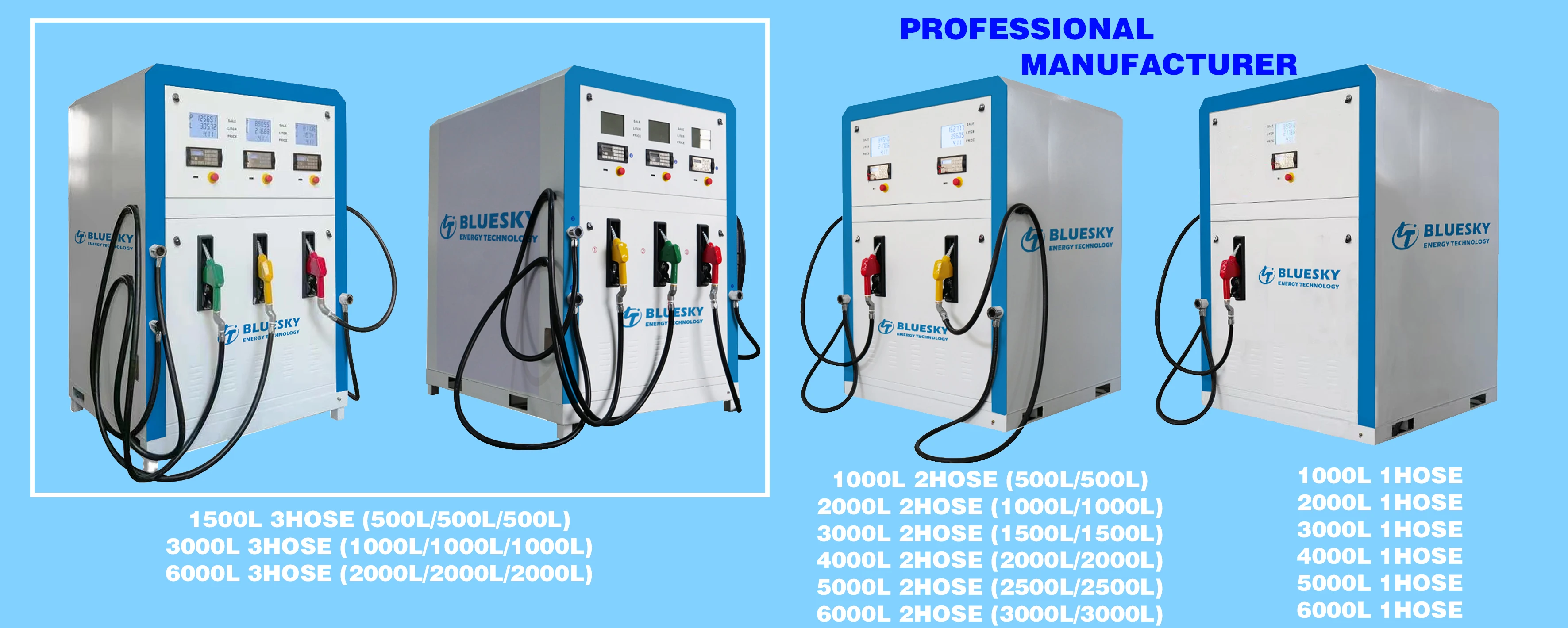 3KL 3 Hoses Mini Portable Mobile Micro Fuel Gas Station Dispenser for ...