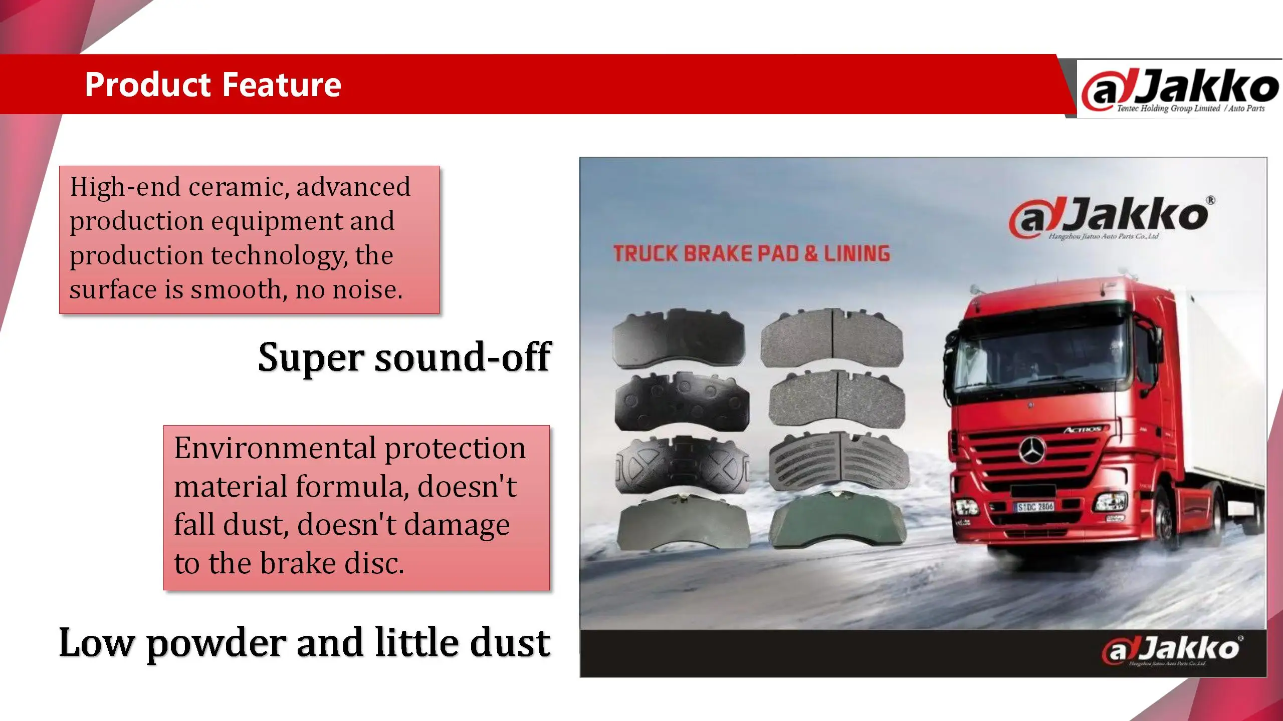 Low Moq Truck Bus Brake System Parrs Brake Pads Shoes Lining Heavy Duty ...