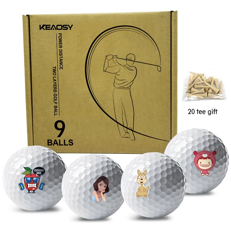 Golf Ball Gift Set with Customized Pattern for 9pieces 2 Layer Surlyn ...