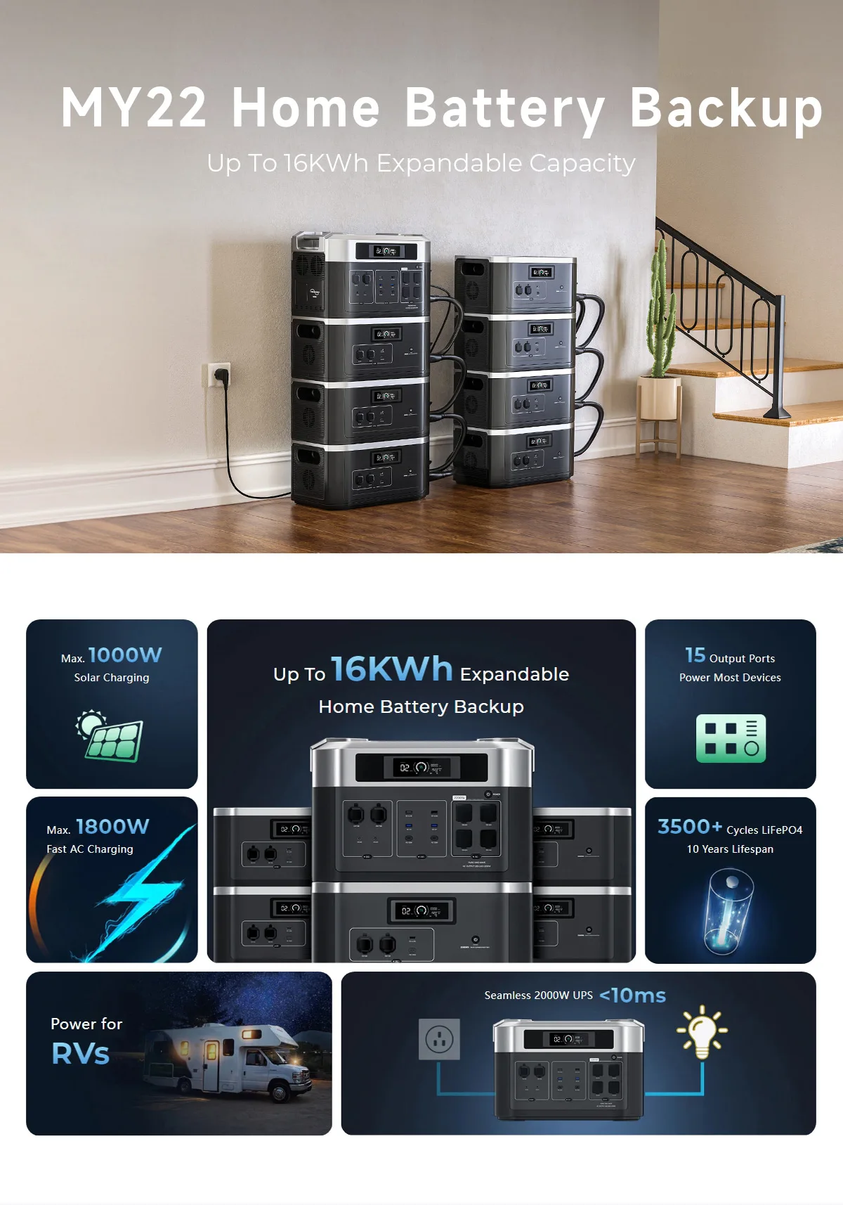 EVE 2200W 2048Wh Energy Storage Power Stations Lithium Iron Battery ...