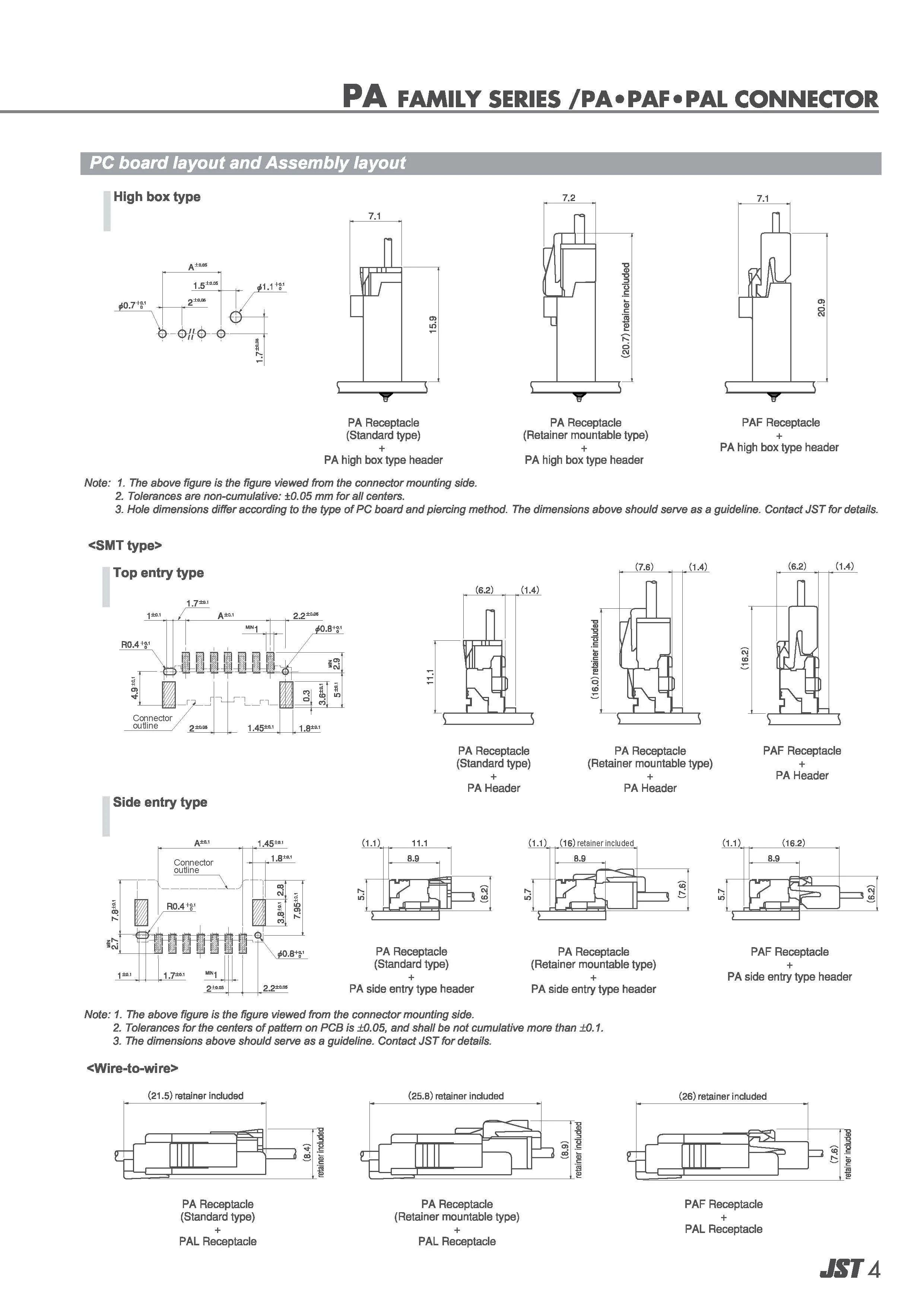 Pa Family Series Pa Paf Pal Connector Pap-07v-s 2.0mm Pitch / Wire-to ...