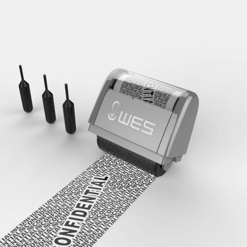 Stationery Office Id Guard Pre-inked Roller Stamp Identity Theft ...