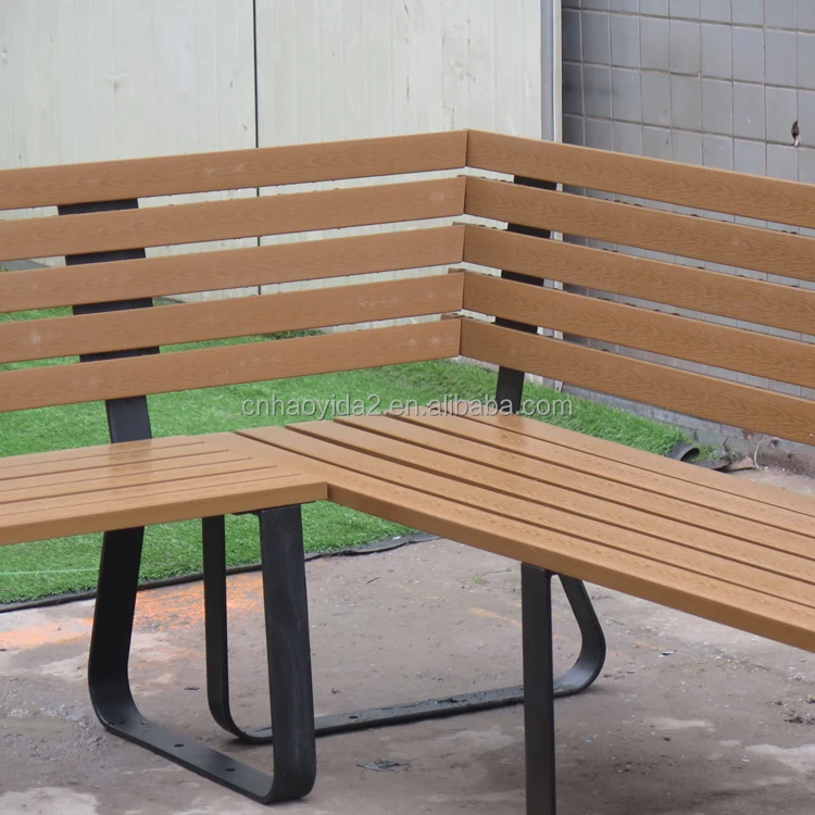 Public Patio Wpc Wood Garden Park Bench Seat Outdoor Modern Wooden ...