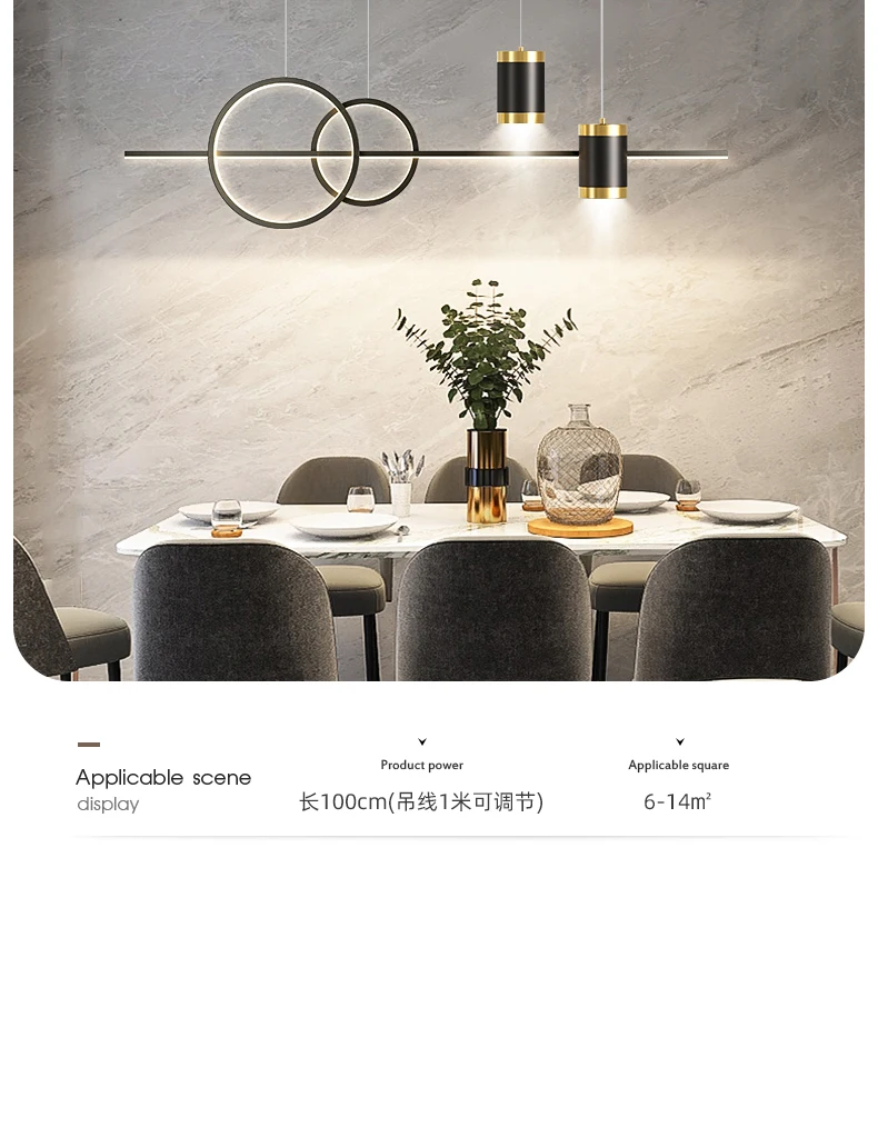 Dining Roompendant Lights Long Bar Dining Table Lamps Modern Minimalist ...