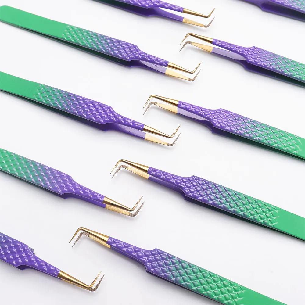 Private Label Volume Tweezers Custom Lash Extension Strong Isolation ...