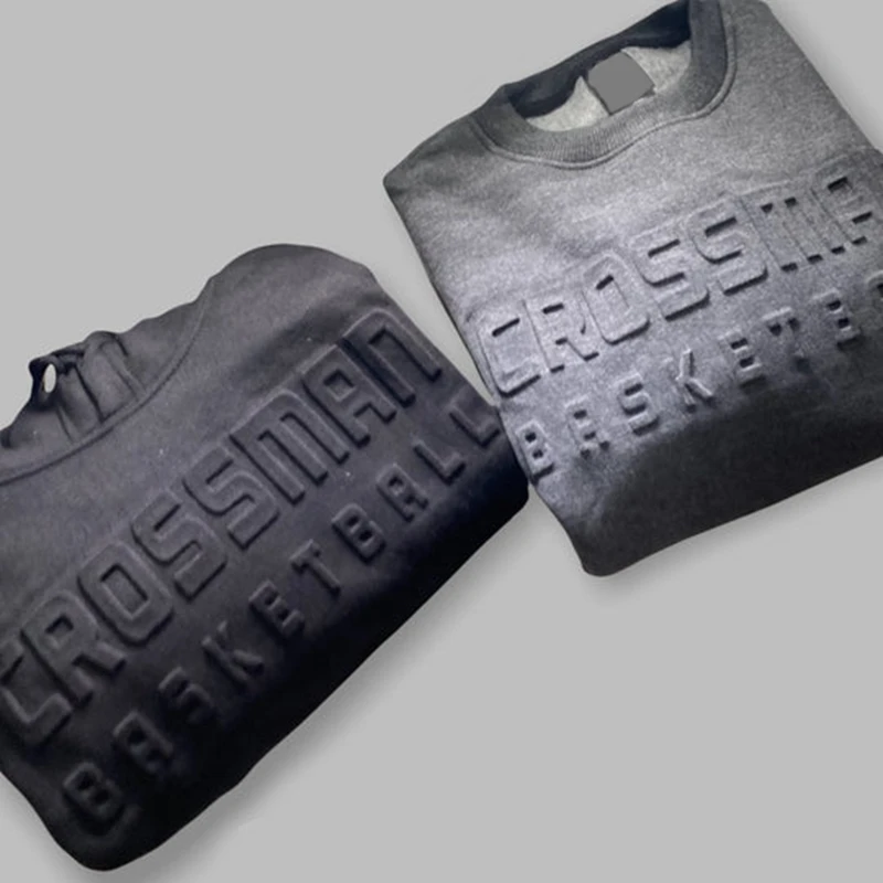 Custom 3D Embossed Men's Hoodie & Crewneck Sweatshirt