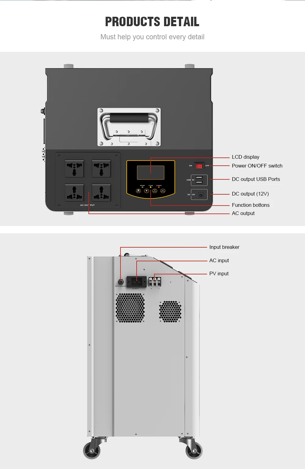 MUST 5KWH 10KWH Energy Storage Solar System - HBP1800 Series