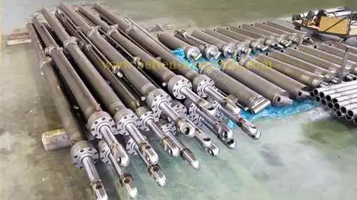 Long Stroke Double Acting Hydraulic Cylinder - Custom Solutions, Flange ...
