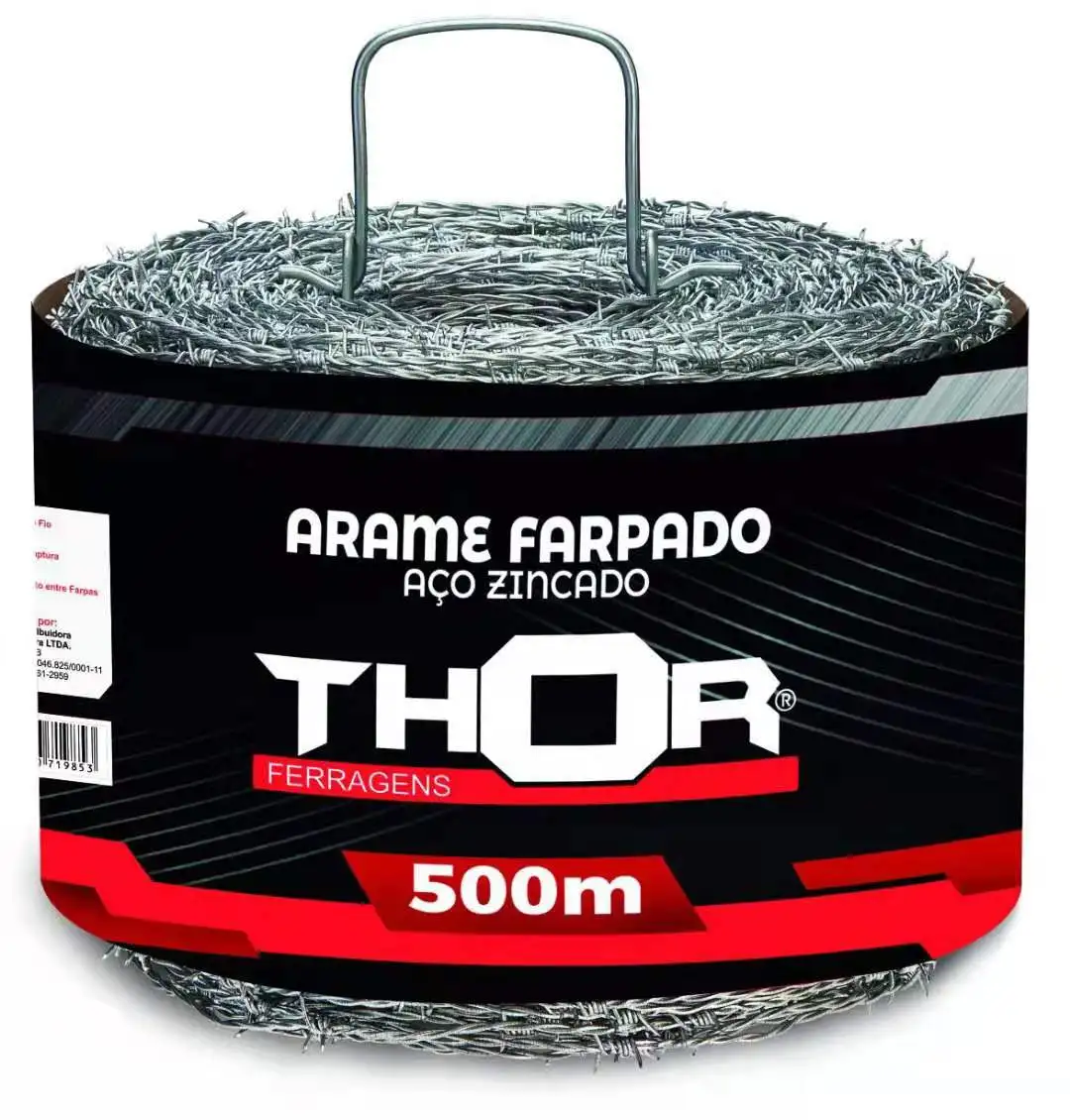 25kg Per Roll Barbed Iron Wire Mesh Galvanized Barbed Wire 14 Gauge ...
