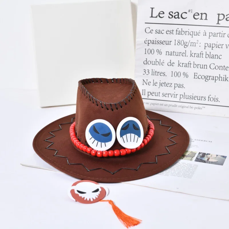One Pieced Luffy Boxer Ace Anime Cosplay Cowboy Pirates Festival Hats ...