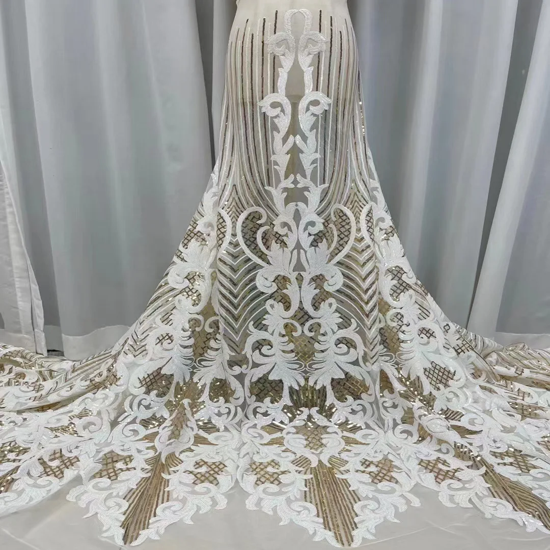 Lace Stripe Crystal Flake Bead Tube Embroidery Heavy Industry Sequin ...