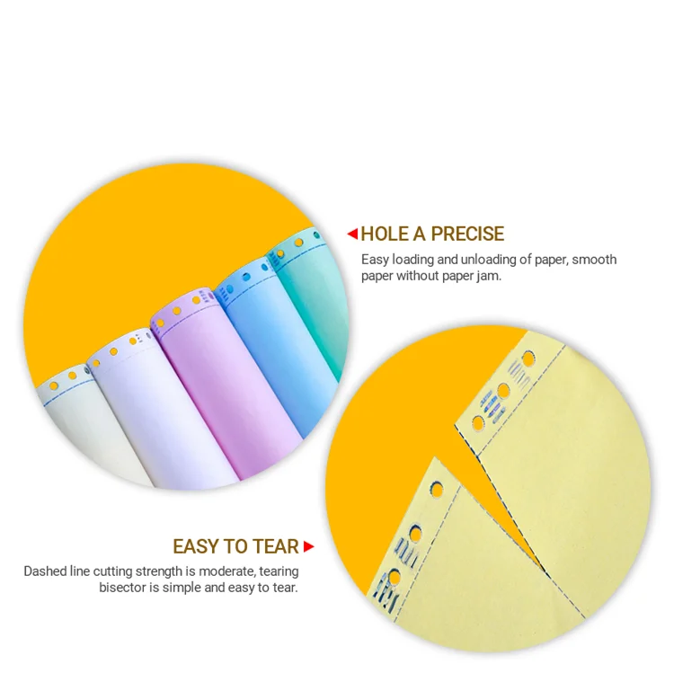 100% Wood Pulp 50gsm A4 Invoice Book Ncr 3 Plys Continuous Carbonless ...