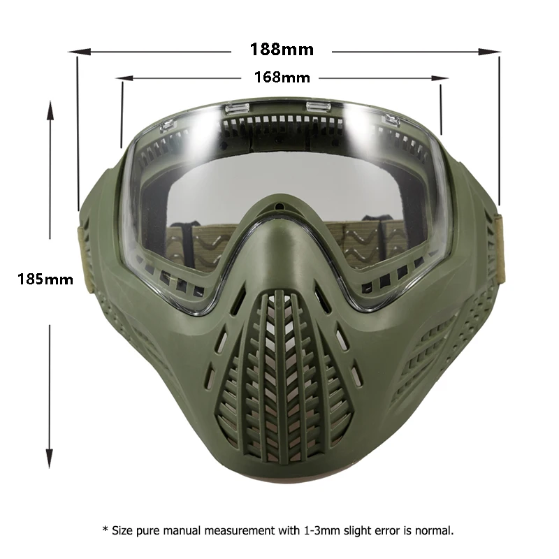 Anti Impact Tactical Full Face Goggles Windproof Helmet Goggles Masking ...
