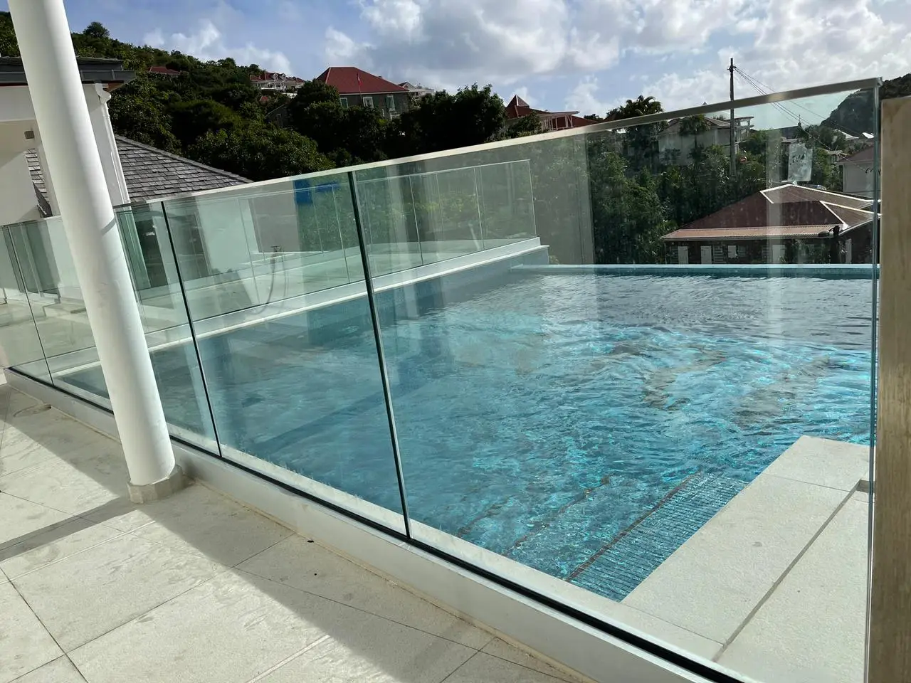 U Channel Glass Railing Handrails Deck Railing Glass Profile Clamping ...