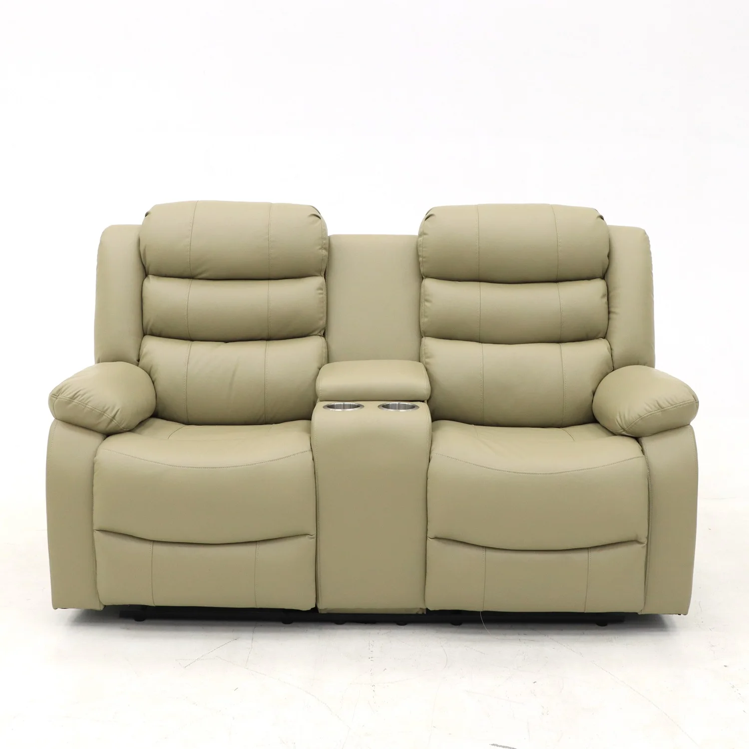 Geeksofa Modern Leather Manual Motion Recliner Sofa Set 3 2 1 With ...