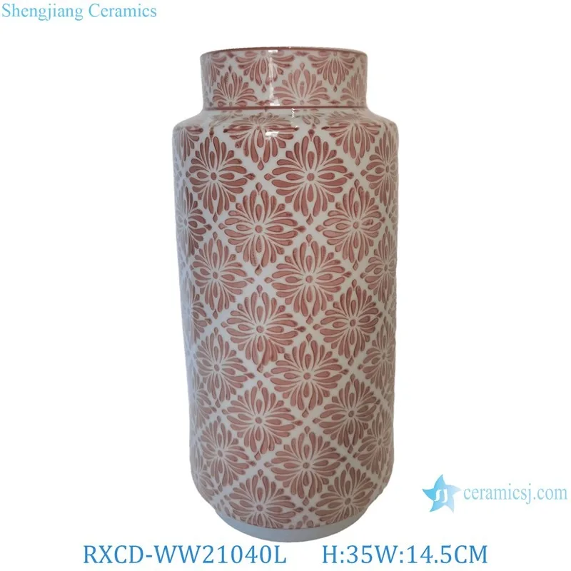 Rxcd-ww21039-042 Unique Pink Ceramic Vase Design Elegant Handmade Home ...