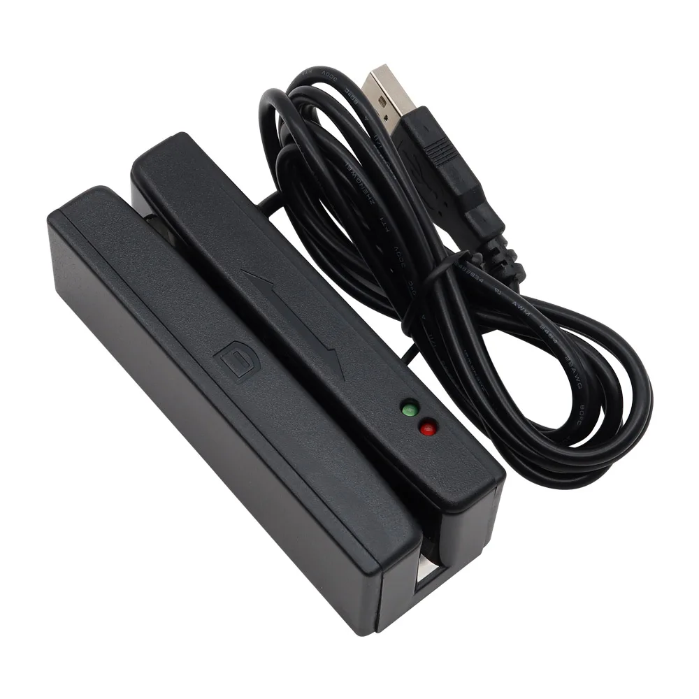 Portable Black USB Card Reader for Credit Card Swipe & OEM