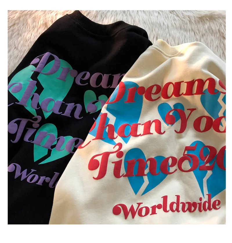 Oem 3d Puff Printing Unisex Plus Size Pullover Sweatshirt Manufacturers ...