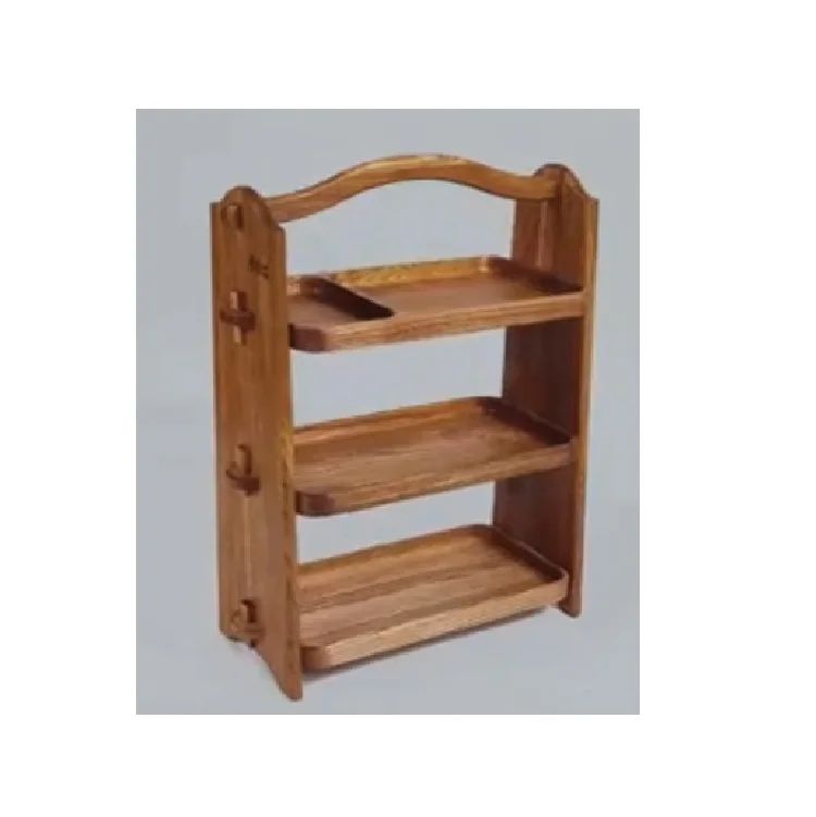 Wooden Wedge Shelves 3 Tier Storage Organizer - Buy Wood Wedge Storage ...