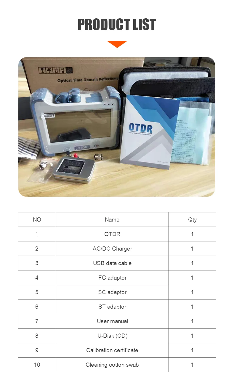 Mini Otdr 1310/1550nm 37/35db Fiber Optic Reflectometer Touch Screen ...