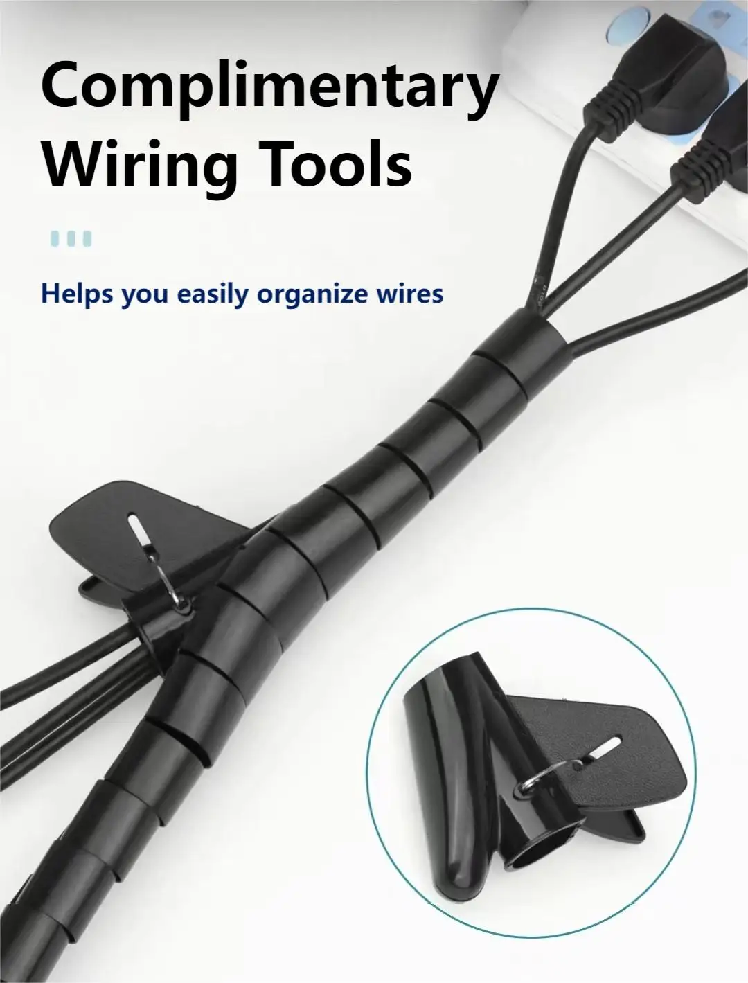 Cable Tidy Wire Organizer - Flexible PP Spiral Wrap Band
