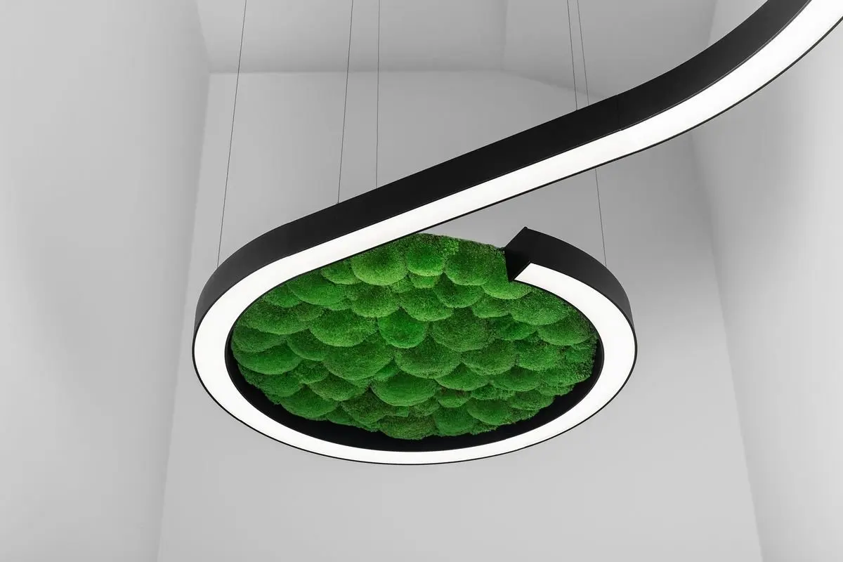 OEM Aluminum Profile Curved Line Lights for Creative Ceilings