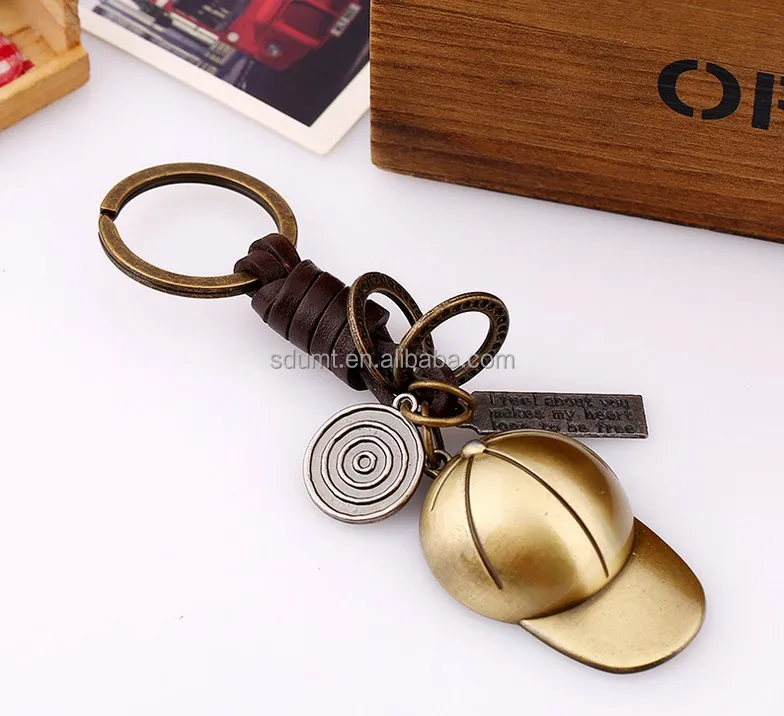Fashion Popular Accessories Vintage Brown Genuine Leather Braided Key ...