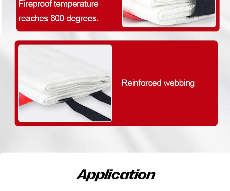 Custom Multiple Sizes Reusable Fire Fighting Equipment Fiberglass Cloth ...