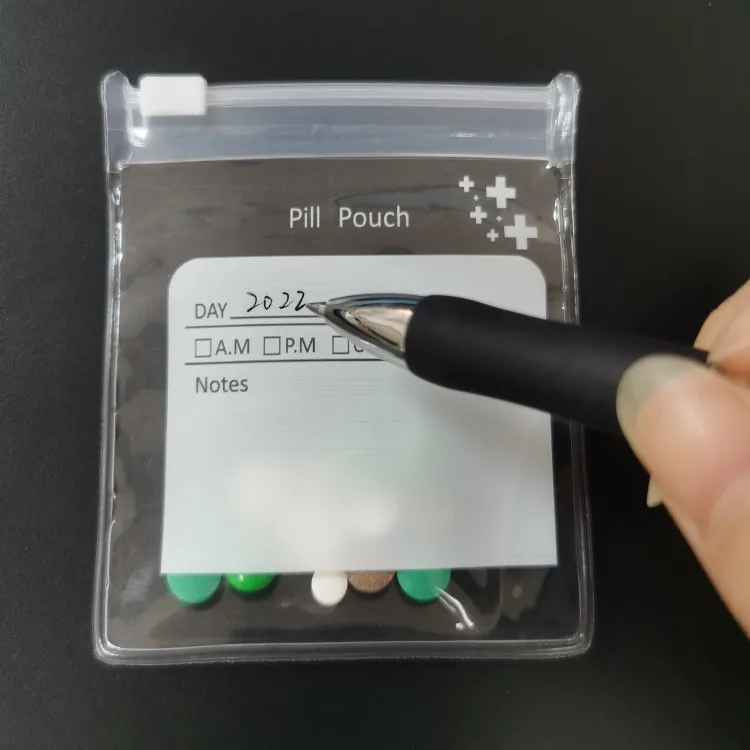 Custom Logo Eva Ziplock Pill Pouch Bags Reusable 12 Mil Daily ...