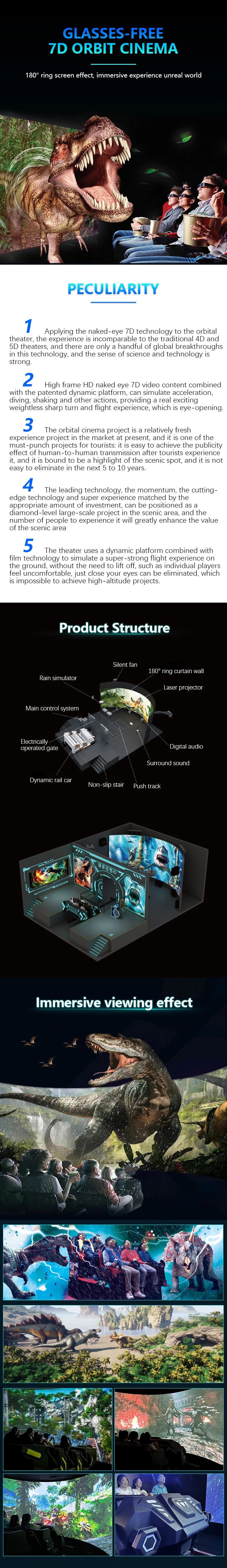 Customization Immersive Viewing 7D Interactive Track Cinema Projection ...