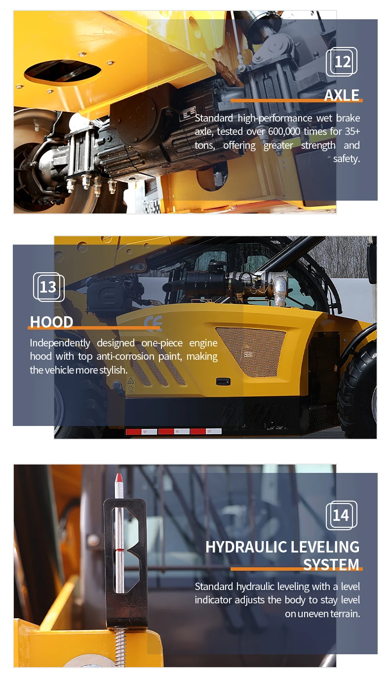 6t 20 Metre Telehandler Telescopic Wheel Handler Forklift Loader Crane ...