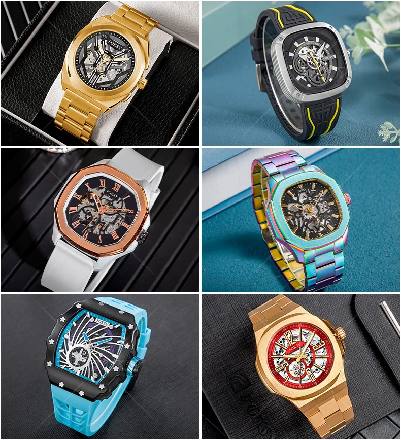 Custom Brand Stainless Steel Luxury Wrist Automatic Movement Mechanical ...