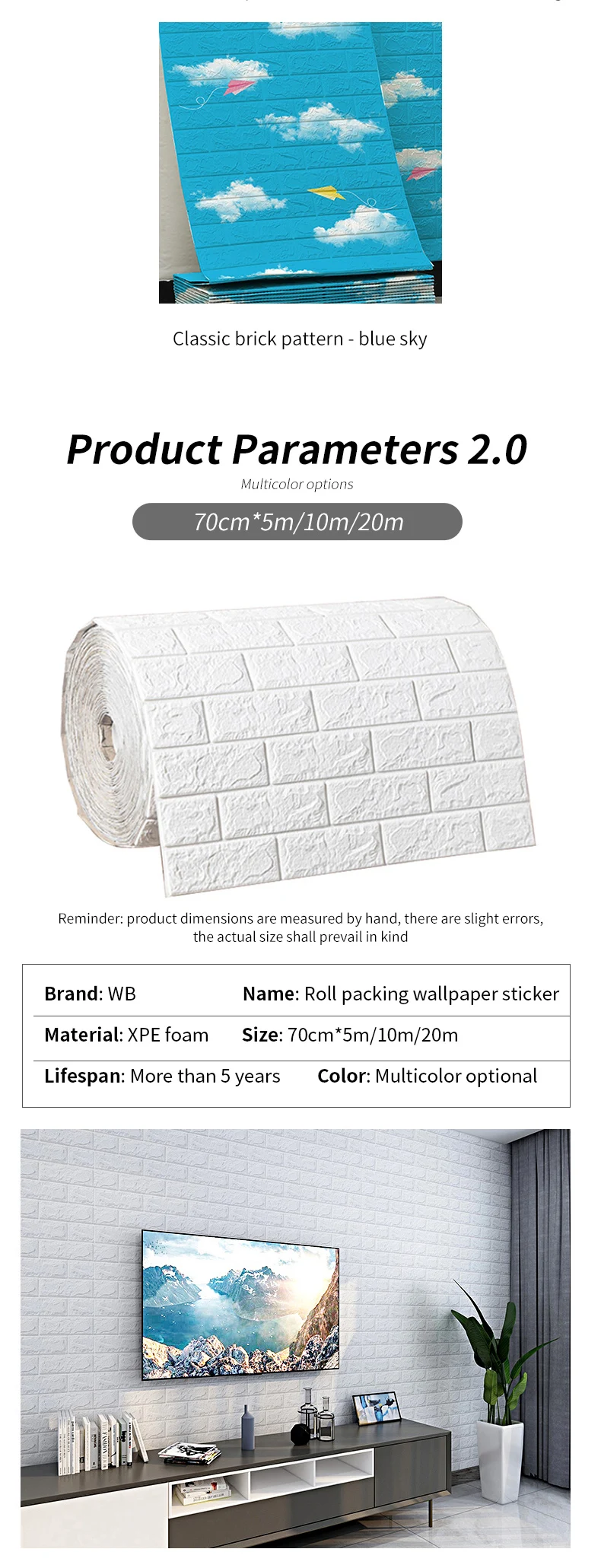 2023 Self Adhesive 3D Foam Wallpapers - Stylish & Functional