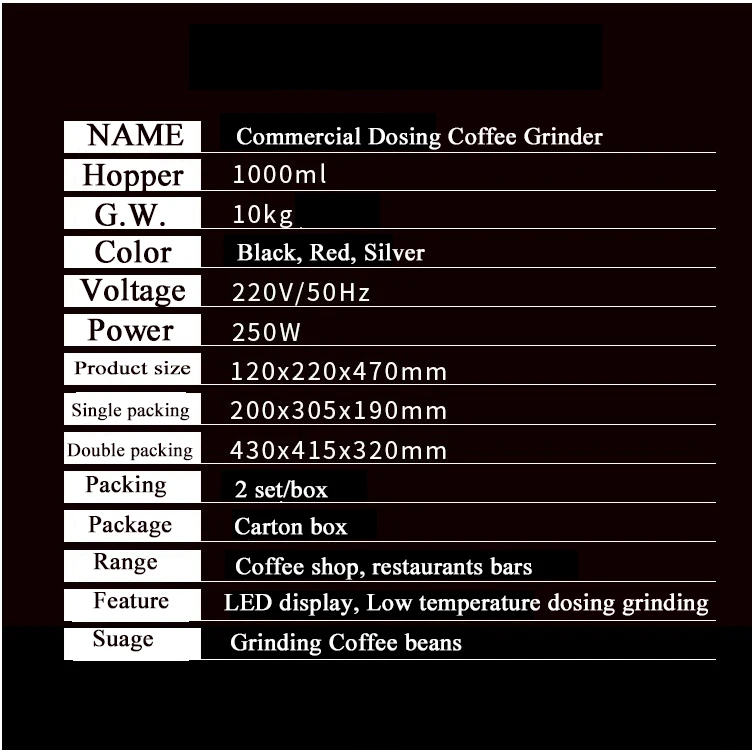 Nibu Espresso Coffee Beans Grinder - Automatic & Durable