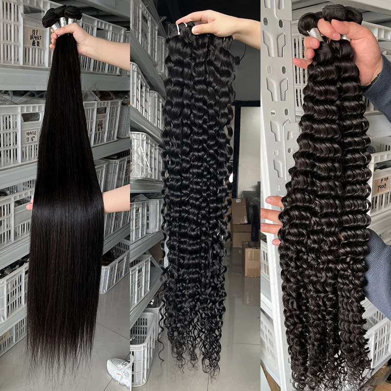 Wholesale Unprocessed Virgin Raw Human Hair Bundles 10A Grade Cuticle ...