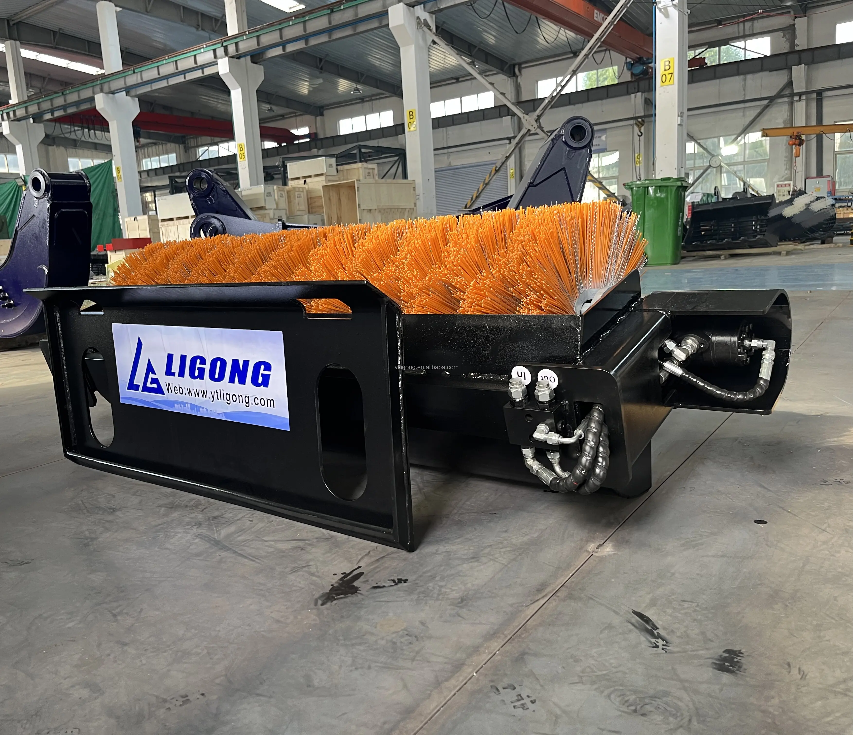 Hydraulic Rotary Brush Broom Sweeper for Sidewalk and Road Cleaning ...