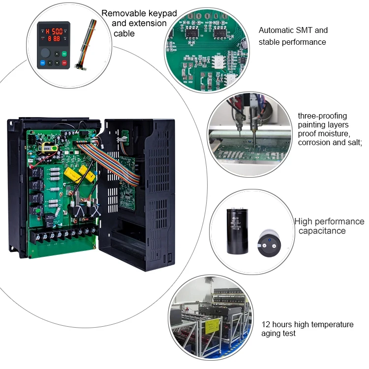 11kw AC Motor Variable Speed Drives Vector Control VFD Inverter for ...