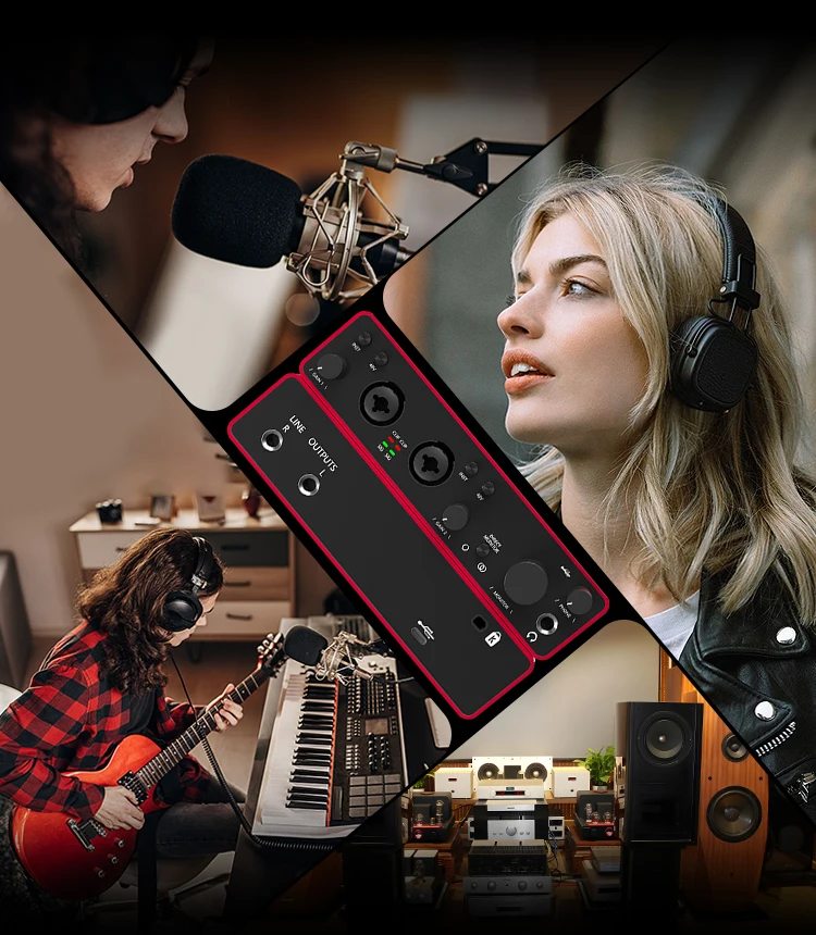 USB Audio Interface - Professional Midi Recording Package