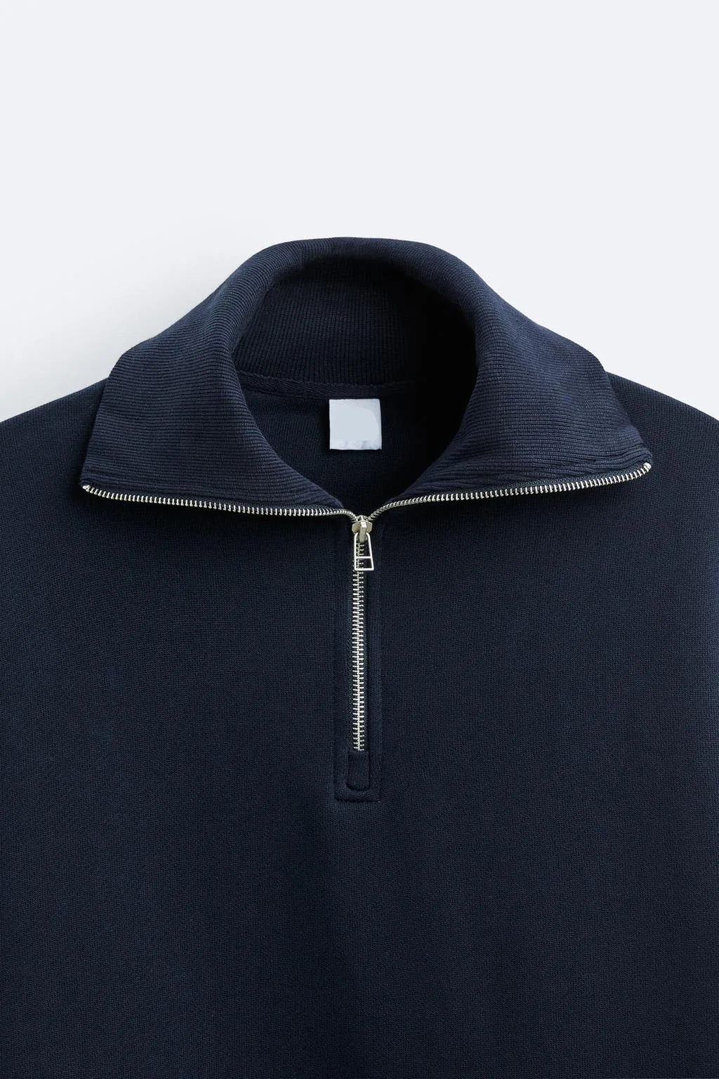 Mens Cotton Quater Zip Pullover 1/4 Zipper Plain Fleece 400gsm ...