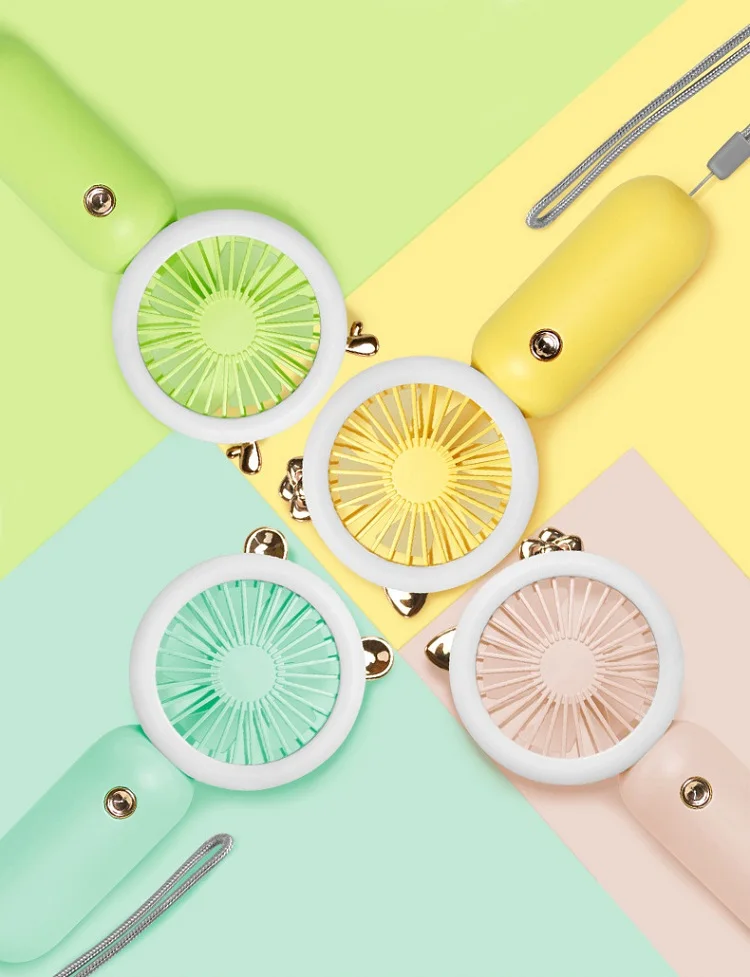 Mini Portable Fan USB Rechargeable Night Light - Bestone