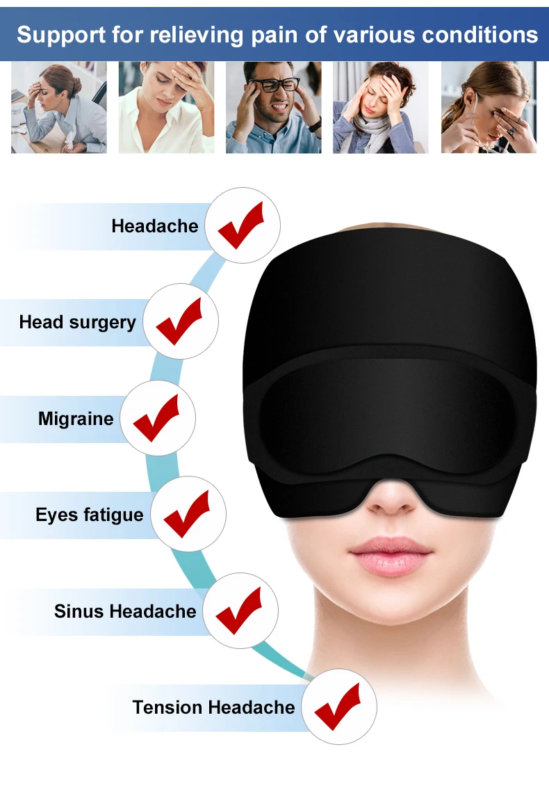 Hangover Migraine Relief Headache Hat Hot Cold Visible Eye Migraine ...