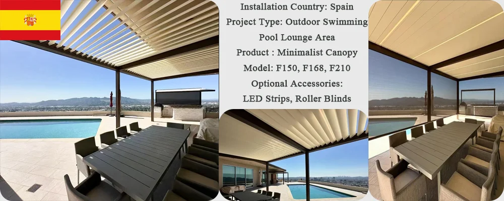 Louver Pavilion Intelligent Retractable Awning Aluminum Alloy Garden ...