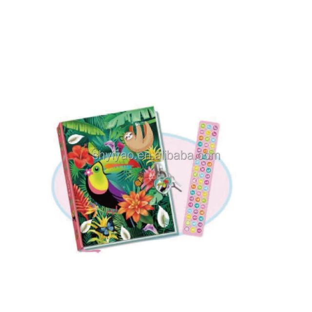 Children Cute Journal Book Gift Set With Secret Note Book With Pom Pom ...