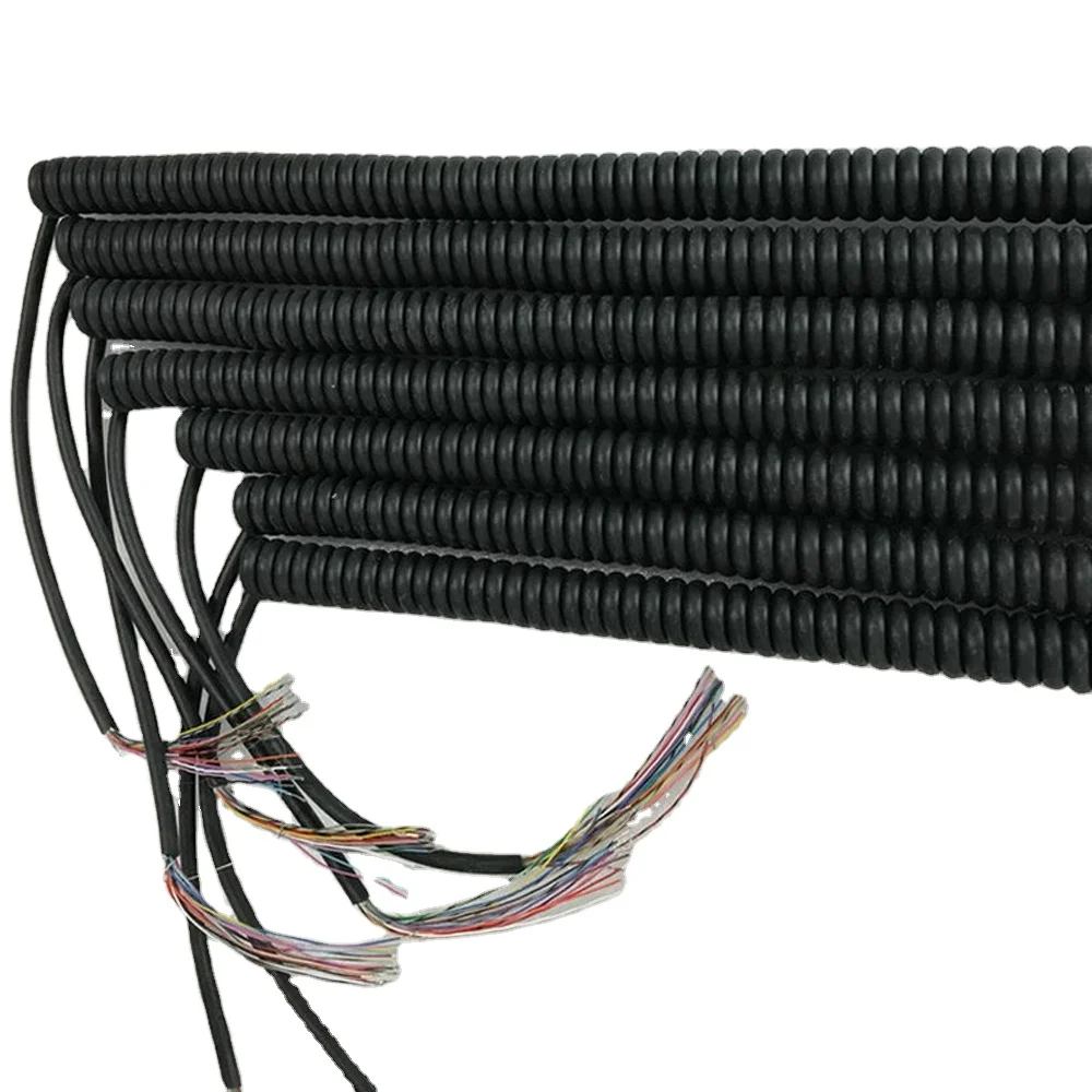 21 Cores 3-4M Spring Spiral Cable for CNC Handwheel MPG - Durable ...